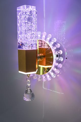 SWANART Modern Crystal Wall Sconce LED Color Changing Wall Light ...